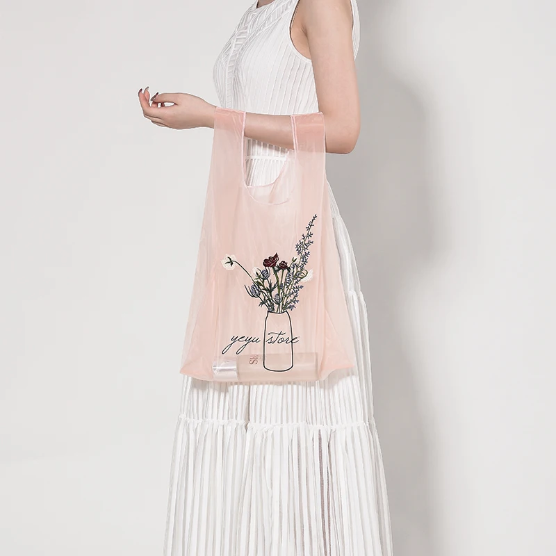 Cheap Organza Tote Bags Large Transparent Sheer Bag With Custom ...