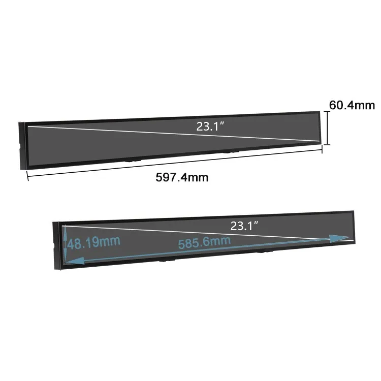 Lcd Screen Stretched Bar Type Digital Signage Supermarket Shelf Edge ...
