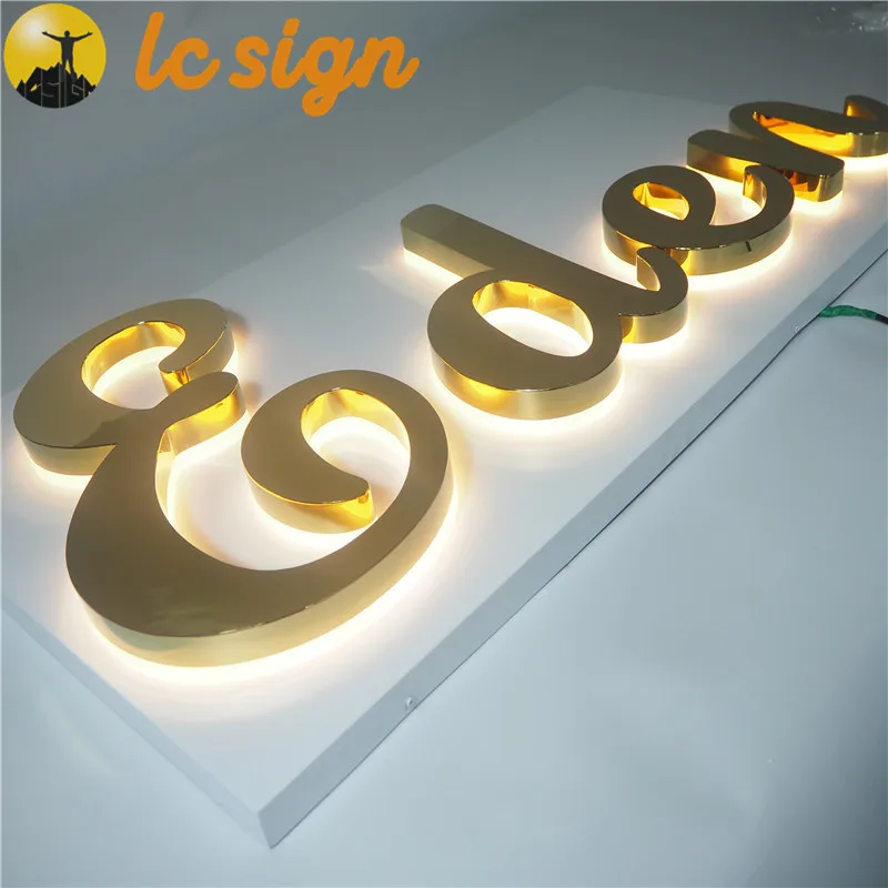 De Luz Led 3d De Acero Inoxidable Acrílico Retroiluminada Número De ...