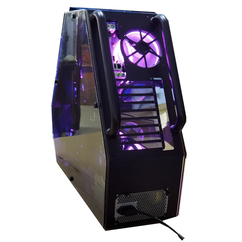 Pc Computer Gaming Atx Case With Rgb Fan Horizontal Computer Gaming ...