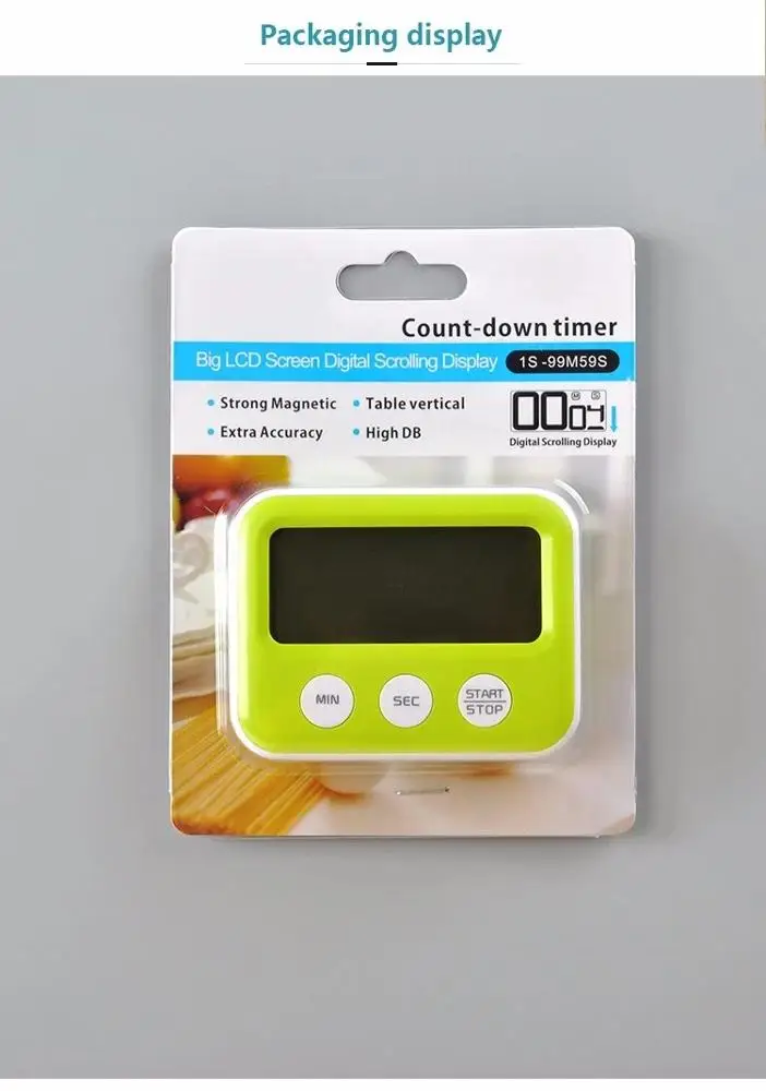 Battery Operated Digital Kitchen Timer With Magnet Count Down Alarm ...