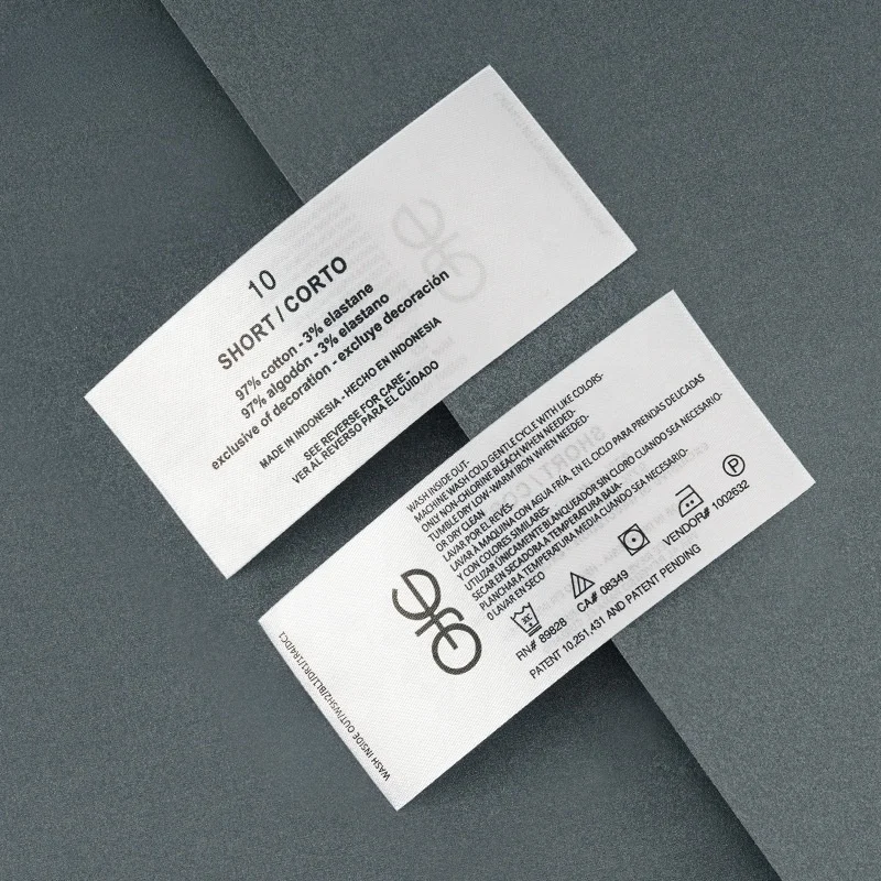 Customised logo Wash Care Label High Quality Washcare Label Skin ...