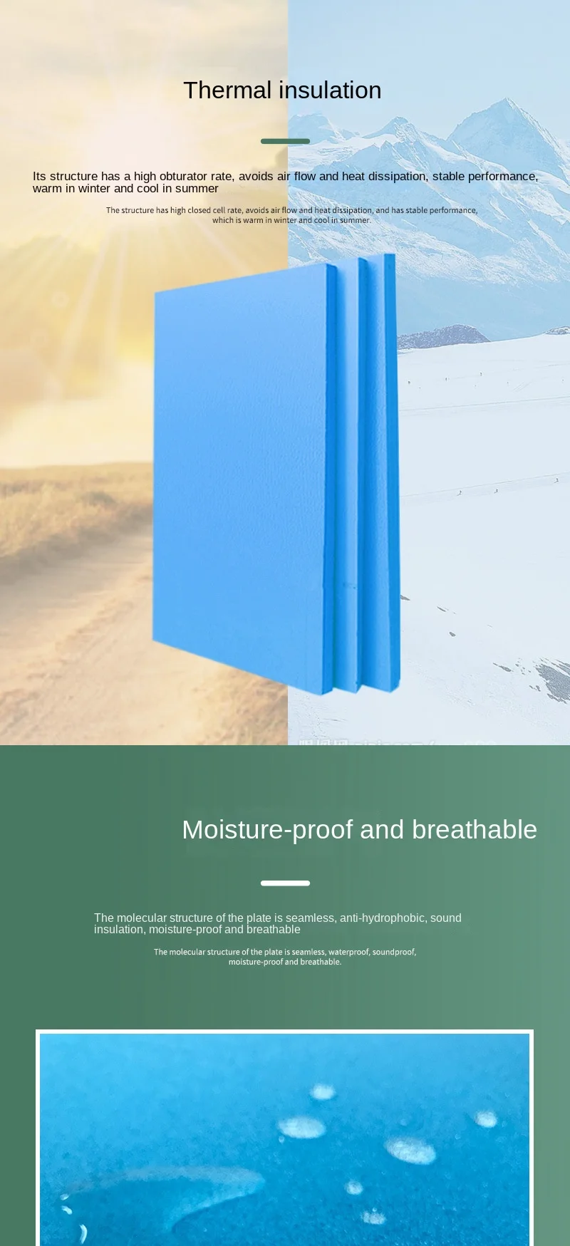 Dybang XPS Extruded Board B2 Grade Flame Retardant Polystyrene Thermal ...