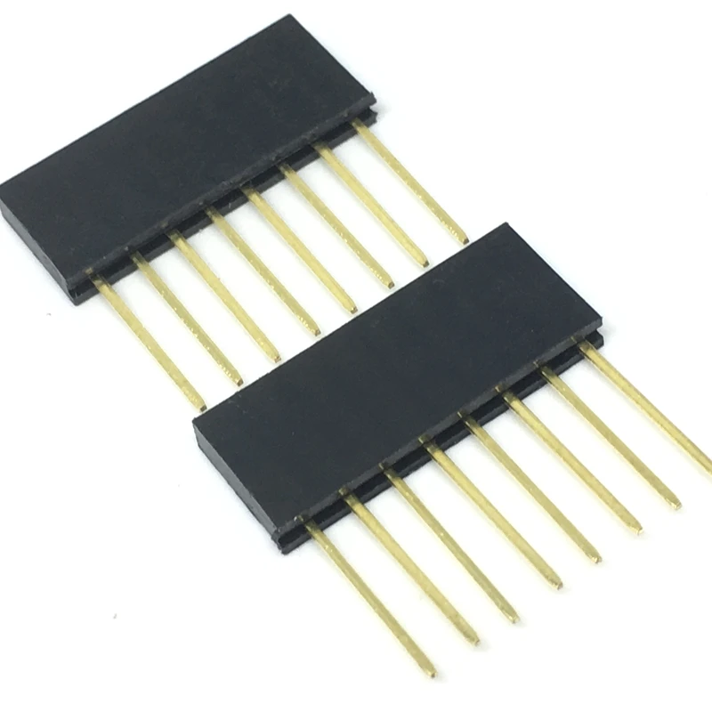 2.54mm Single Row Female Long Pins 11mm Breakaway Pcb Board Pin Header Socket Connector 1*2/3/4 ...