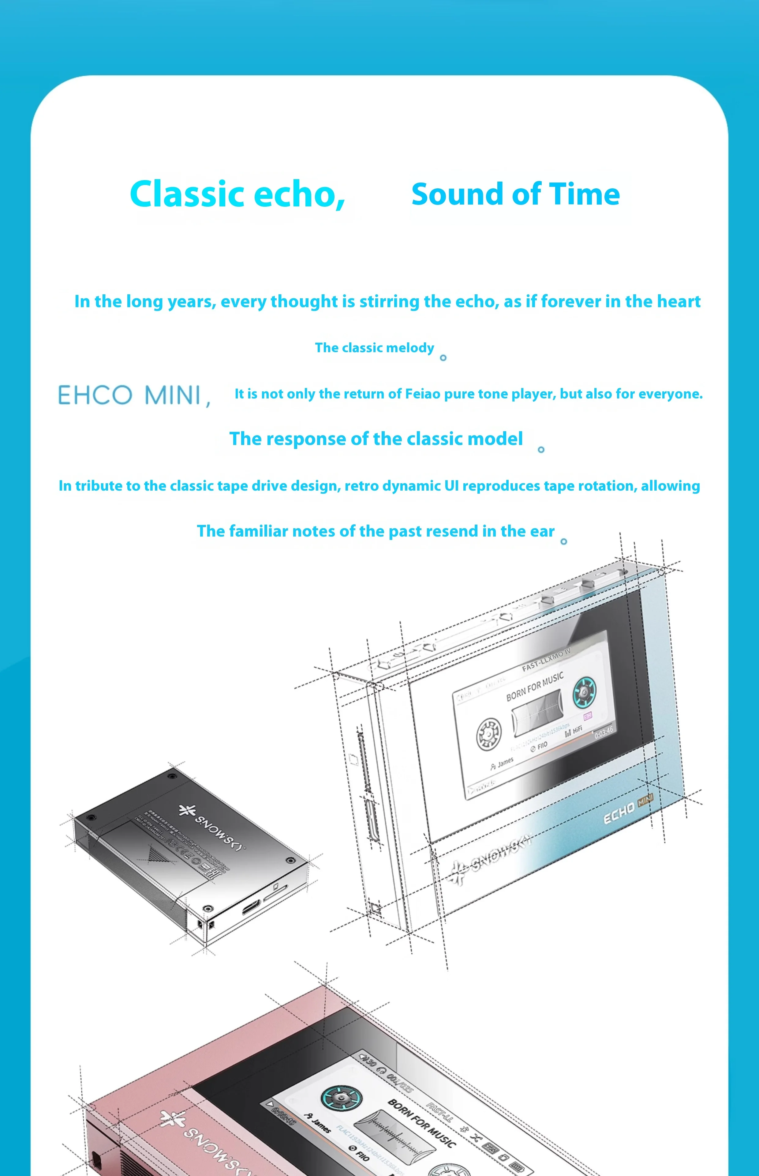 FiiO Snowsky ECHO Mini USB FM Music Player - 15 Hours Playback, HiFi ...