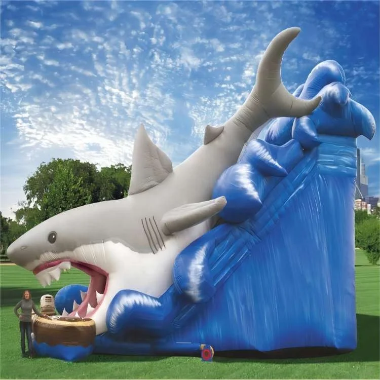 Amazing Shark Attack Inflatable Slide for Kids and Adults Inflatable ...