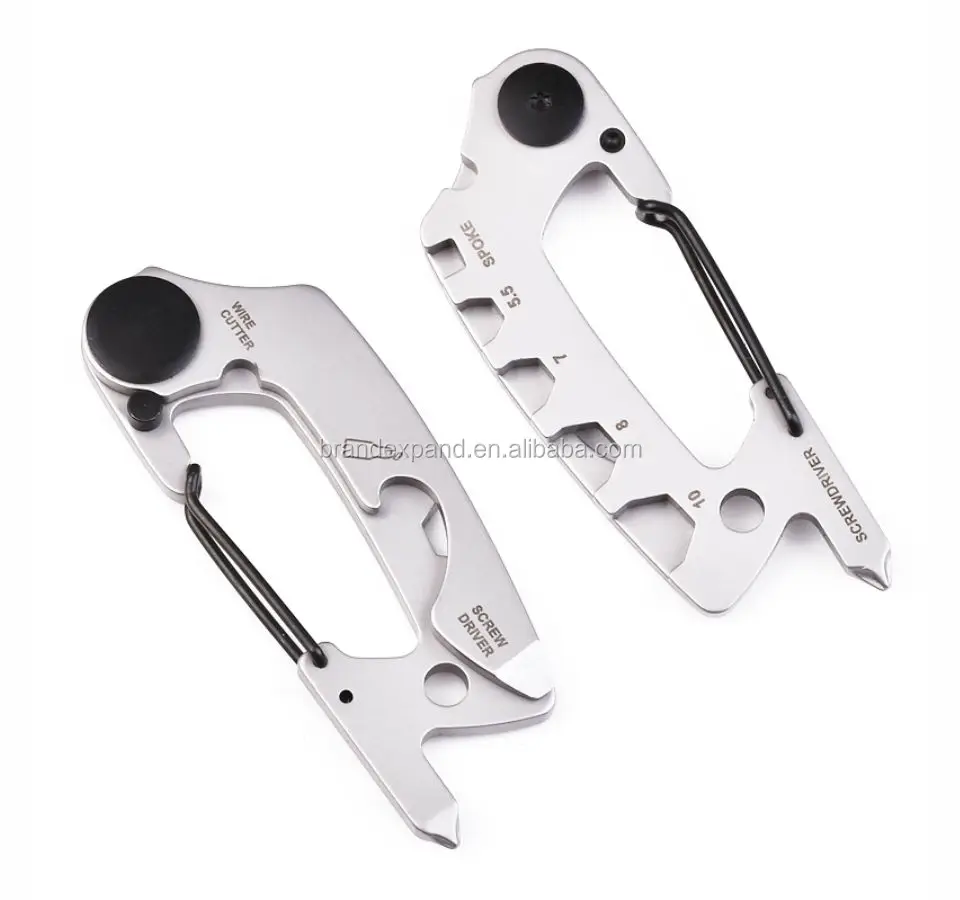 High Quality Tactical Stainless Steel Carabiner Keychain Tool Outdoor ...