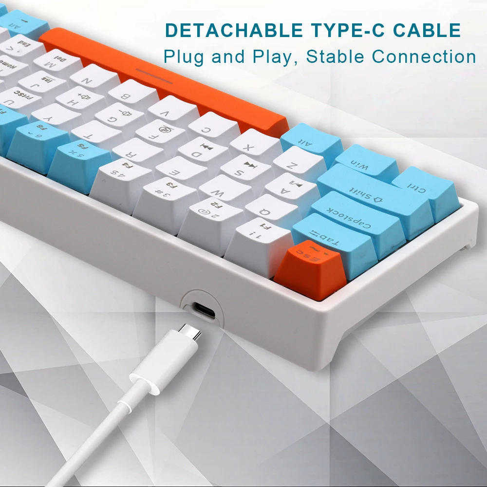 Factory Price Gamer 61 Keys Beyaz 60% Oyuncu Gamer Keyboard Oyun Klavye ...