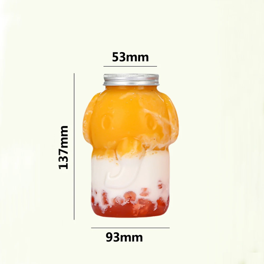 Empty Clear Pet Plastic Cold Pressed Juice Milk Tea Bottle Boba Bubble ...