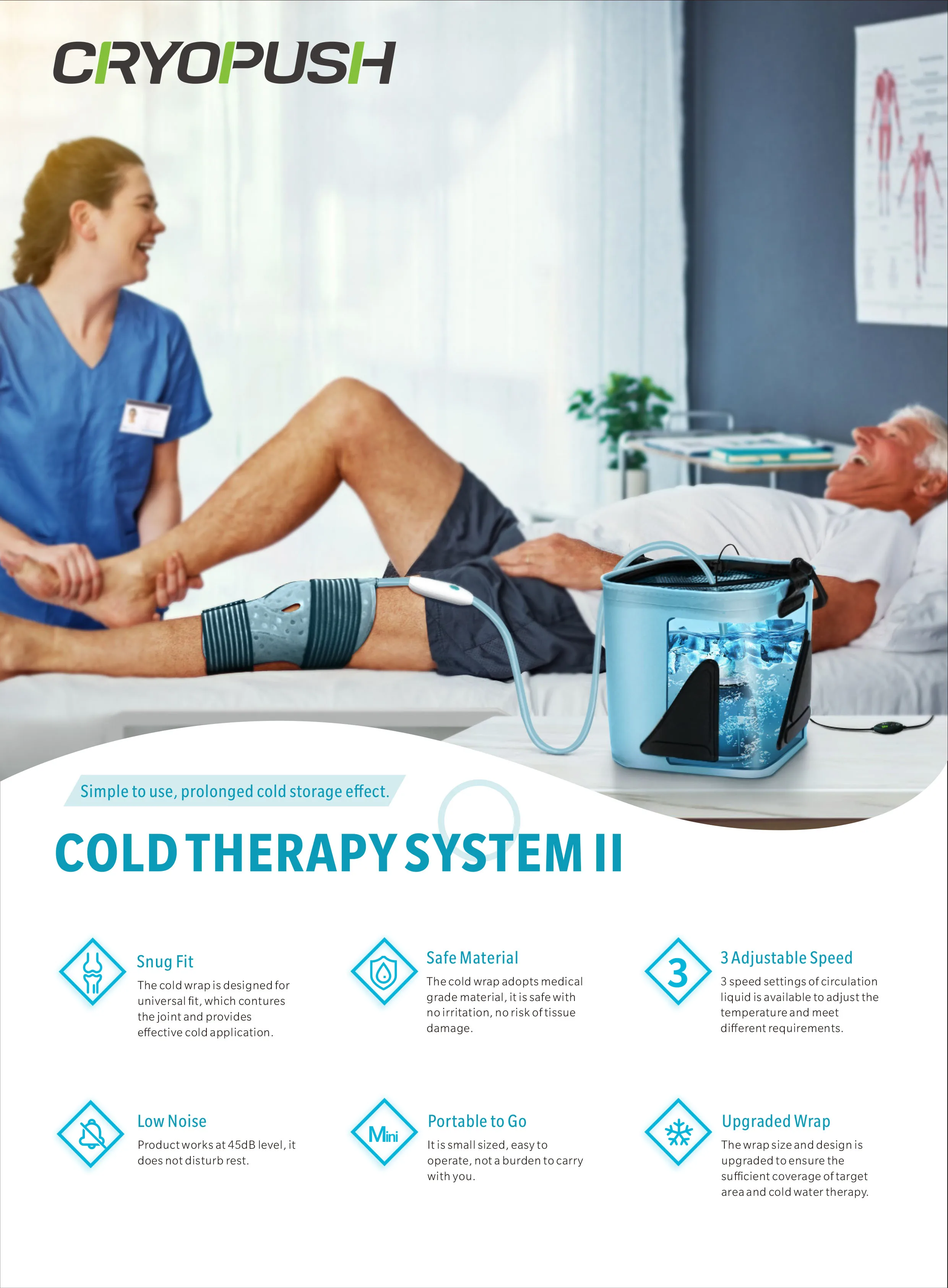 Cryo Push Cold Therapy System - Minimally Invasive Surgery Rehabilitation