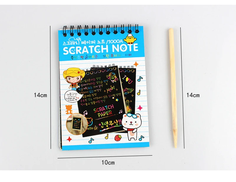 10 Pages Small Scratch Art Notebook - Buy Scratch Book,Magic Scratch ...
