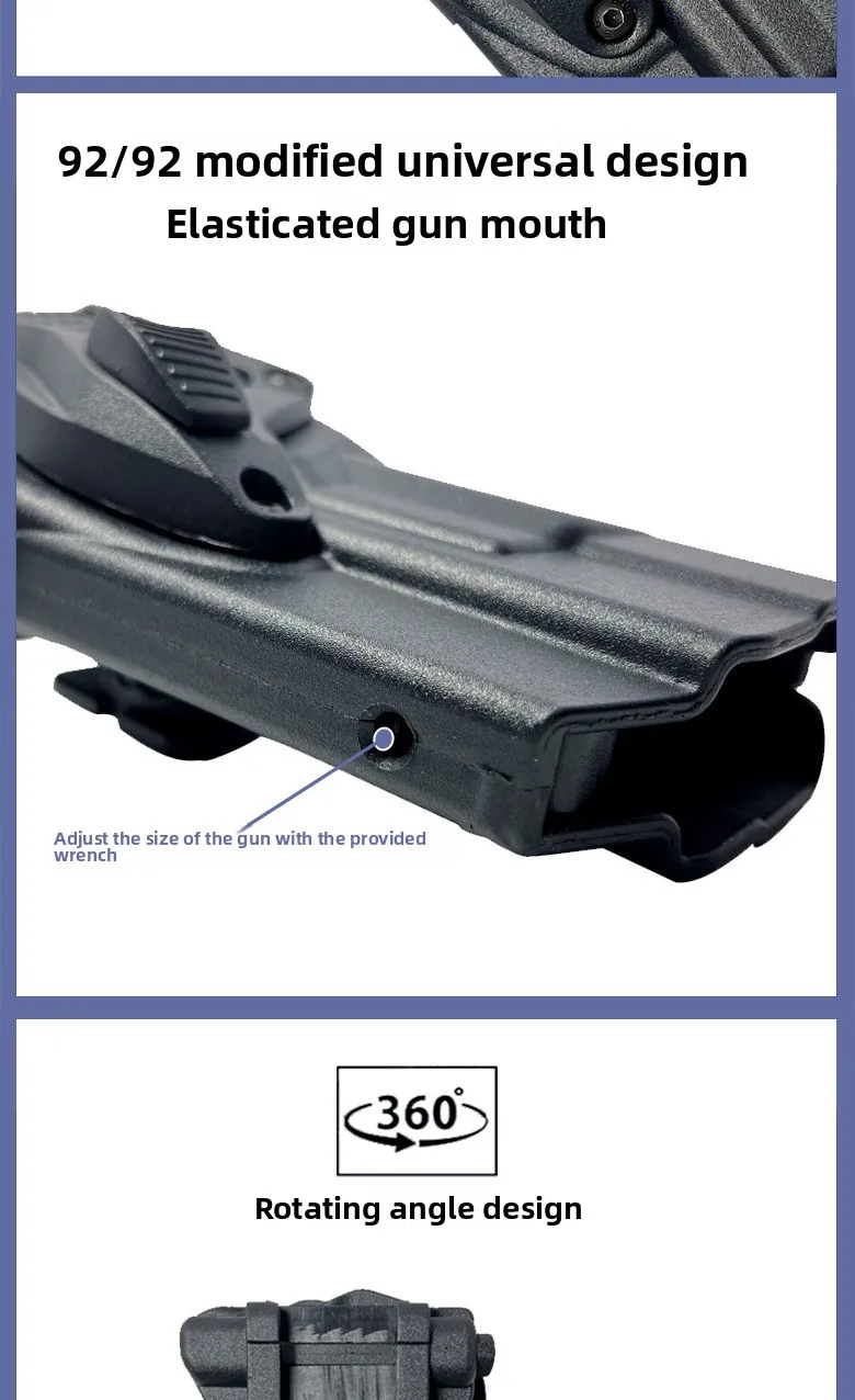 New 92G Drop Leg Holster 13-Position Nylon Quick Draw Gun Holster Universal Modified 92 Low ...