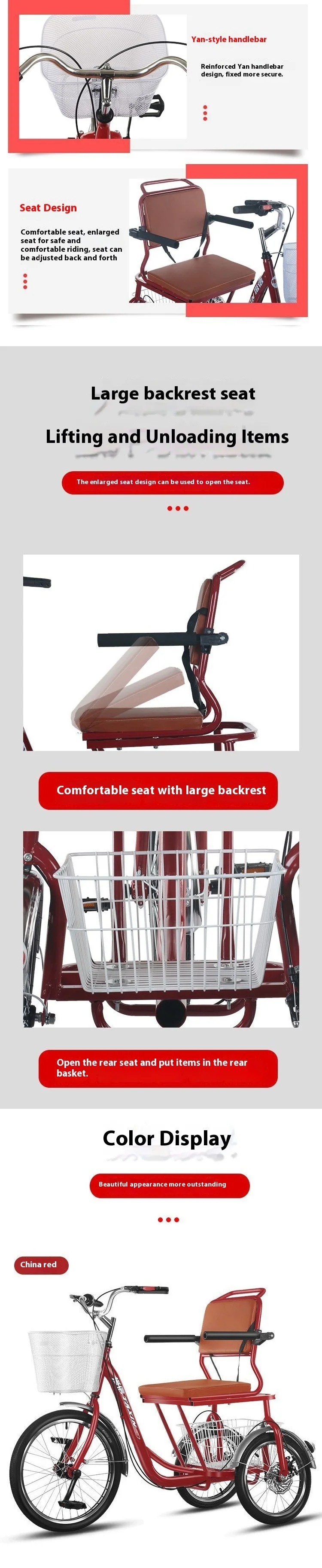 Elderly Small Fitness Pedal Foot Tricycle Adult Walking Bicycle for ...