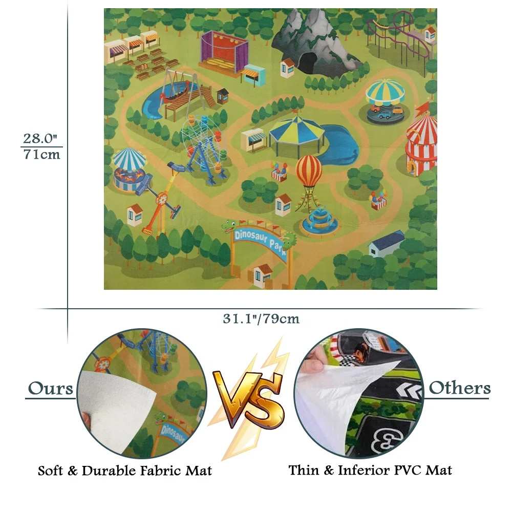 Dinosaur Play Mat World Toys Figure with Activity Play Mat Set ...