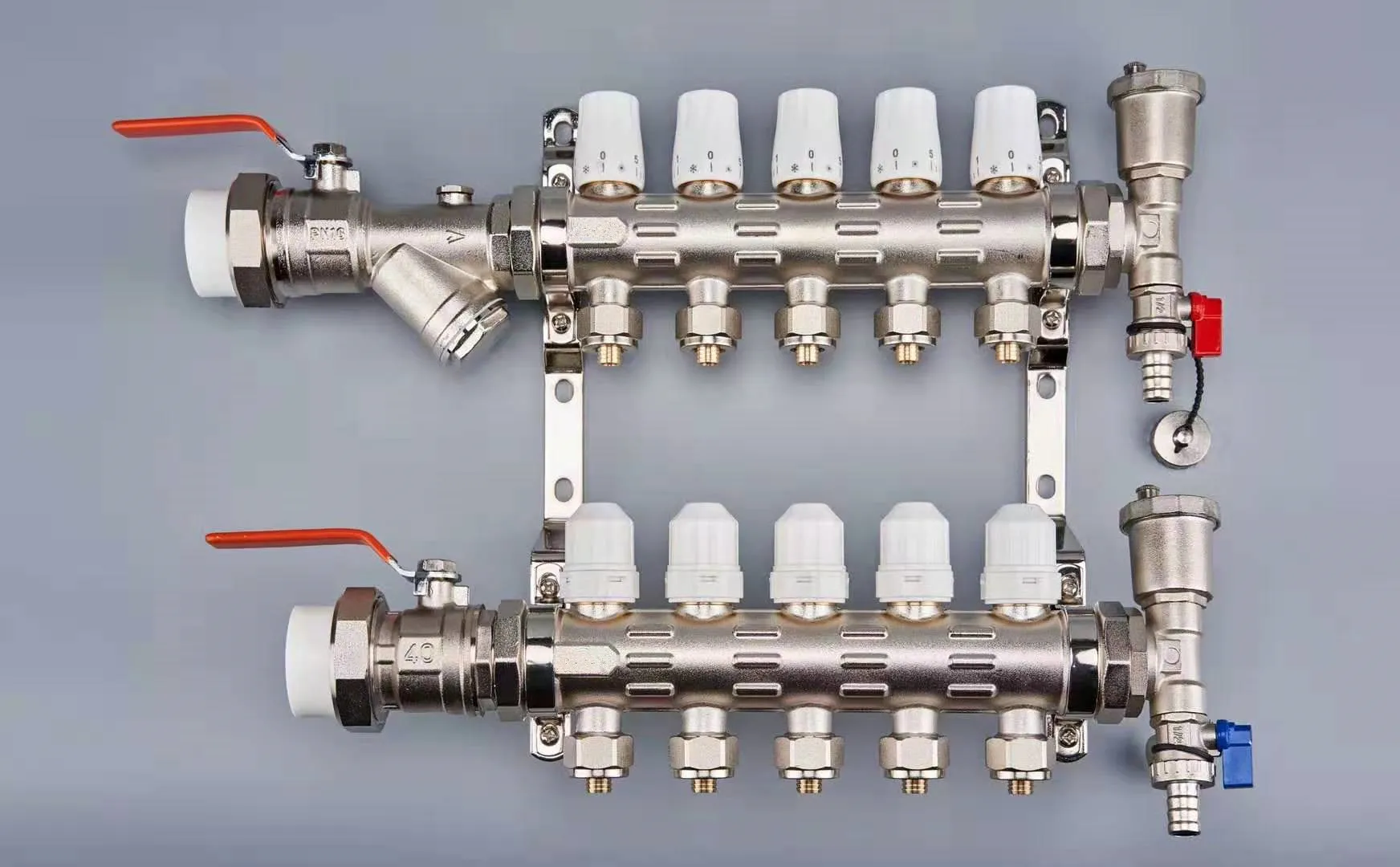 Forged Underflow Water Radiant Heating Valve Brass Flow Manifold Water ...