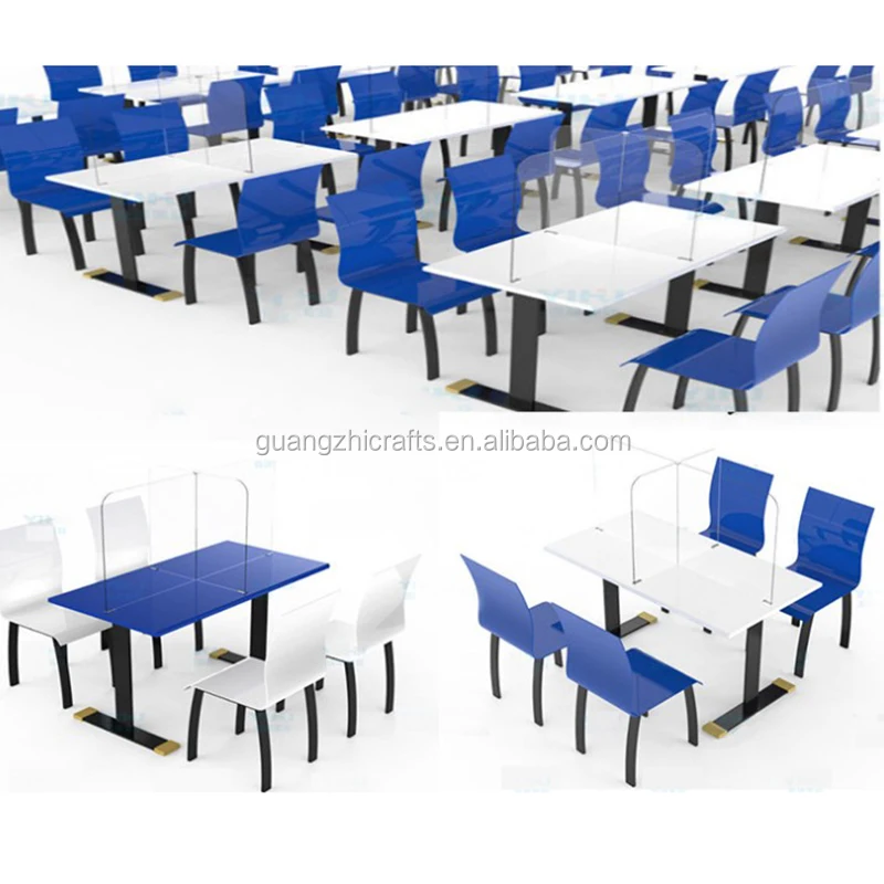 Clear Acrylic Restaurant Divider Counter-top Safety Acrylic Shield ...