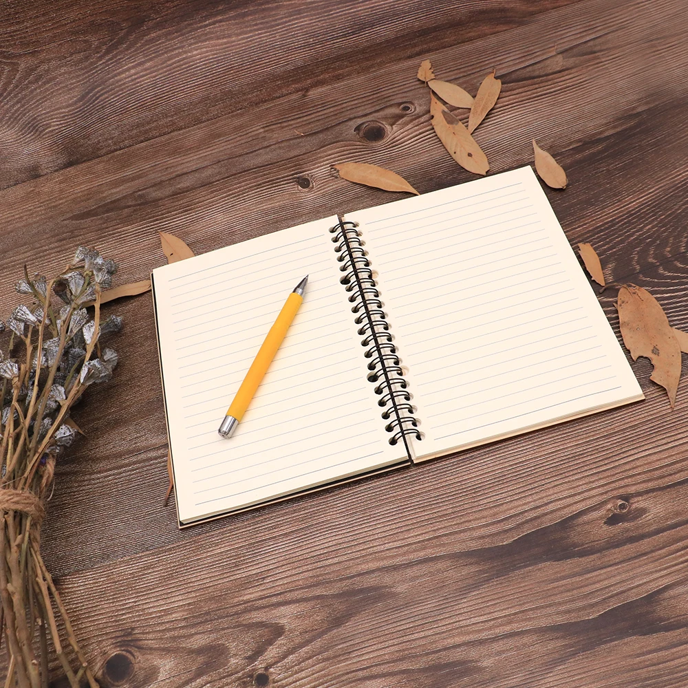 Custom Laser Engraved A5 Wood Cover Notebook - Eco-Friendly OEM