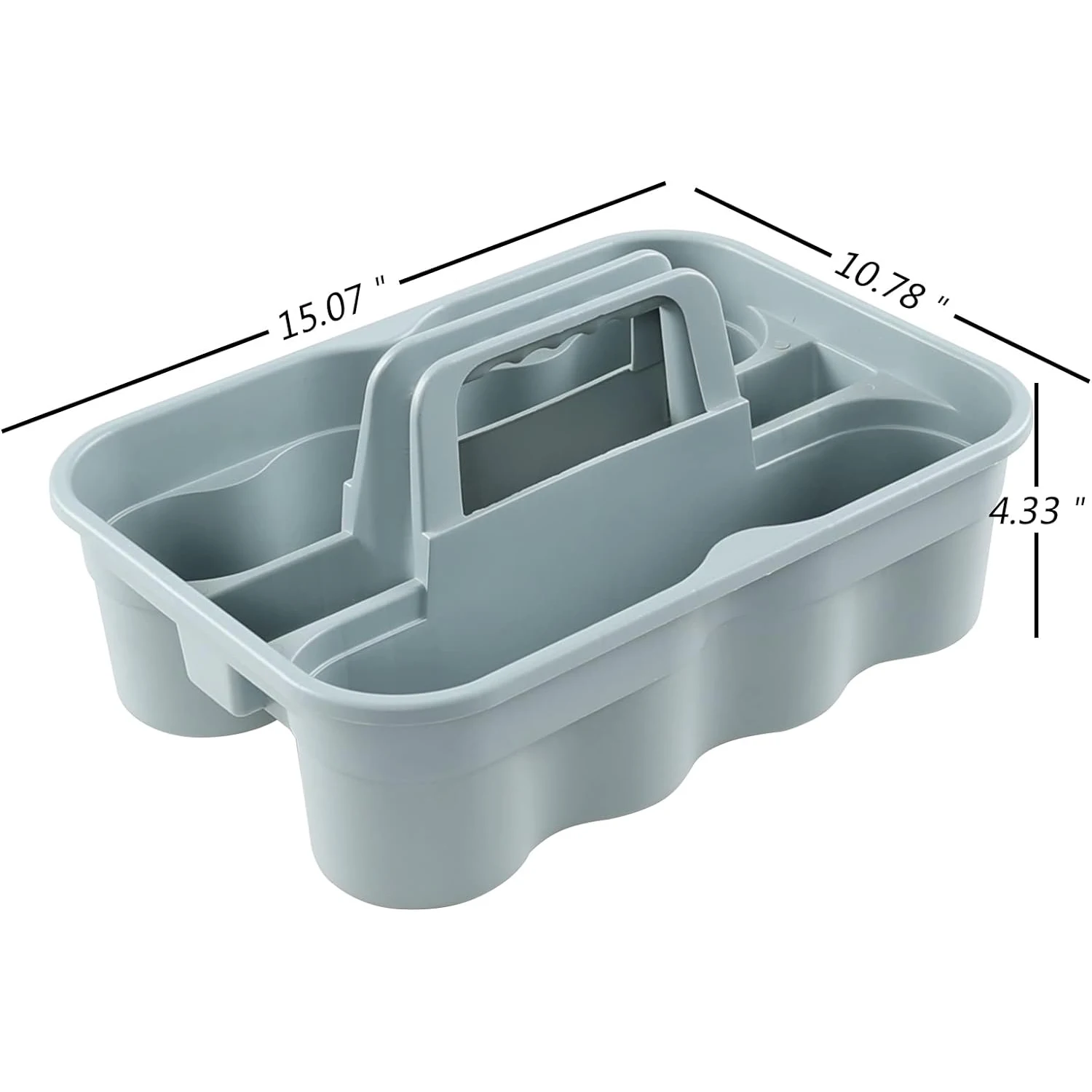 Modern Deluxe Rectangle Janitorial Cleaning Caddy Injection Molded Plastic For Tool Storage ...