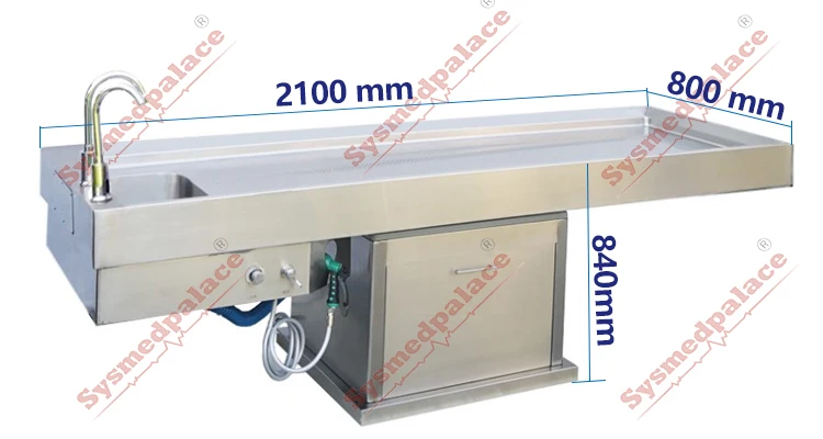 Sysmedpalace Cadaver Embalming Table - 304 Stainless Steel Autopsy ...