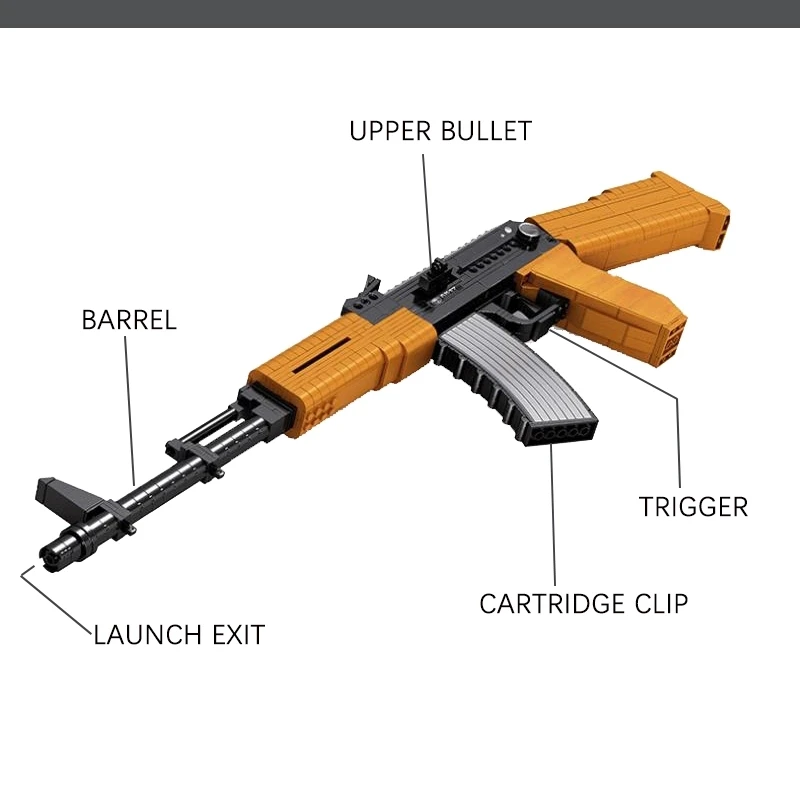 Plastic Ak47 Replicas Safe Toys Block Gun Model - Buy Block Gun Model ...