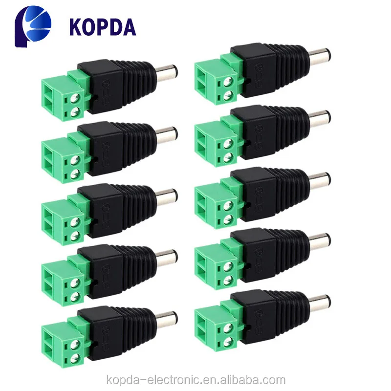 12v Dc Male To Av Screw Terminal Block Connector For Power Adapter ...