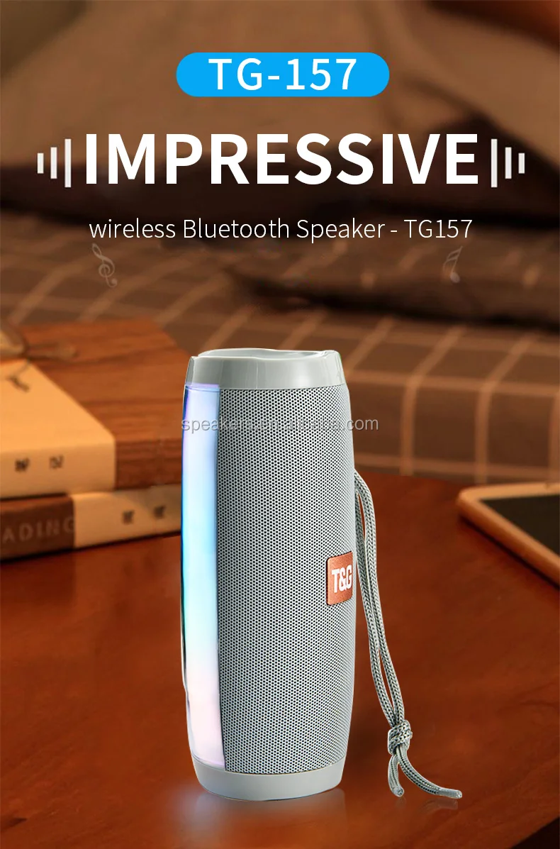 Tg157 Led Flashing Light Bluetooth Speaker Portable With Rope Outdoor ...