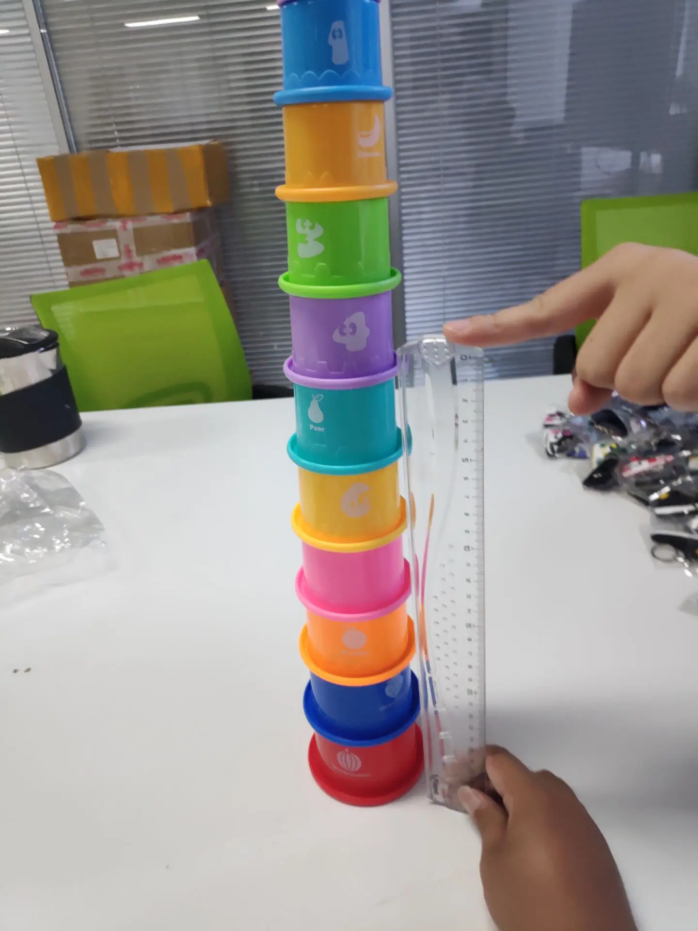 High Quality! Stack Up Cups 8-10pcs/set Kid Toy Baby Stack Up Cups And ...