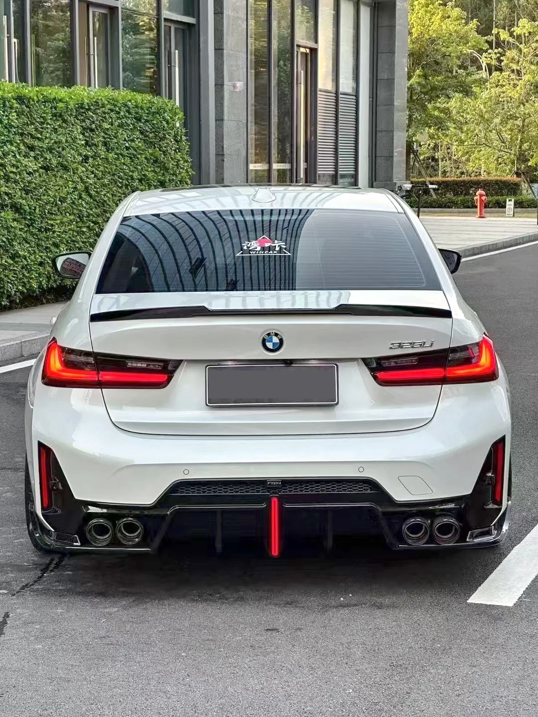 VTEN Style Body Kit Rear Diffuser Spoiler LED Light for BMW 3 Series ...
