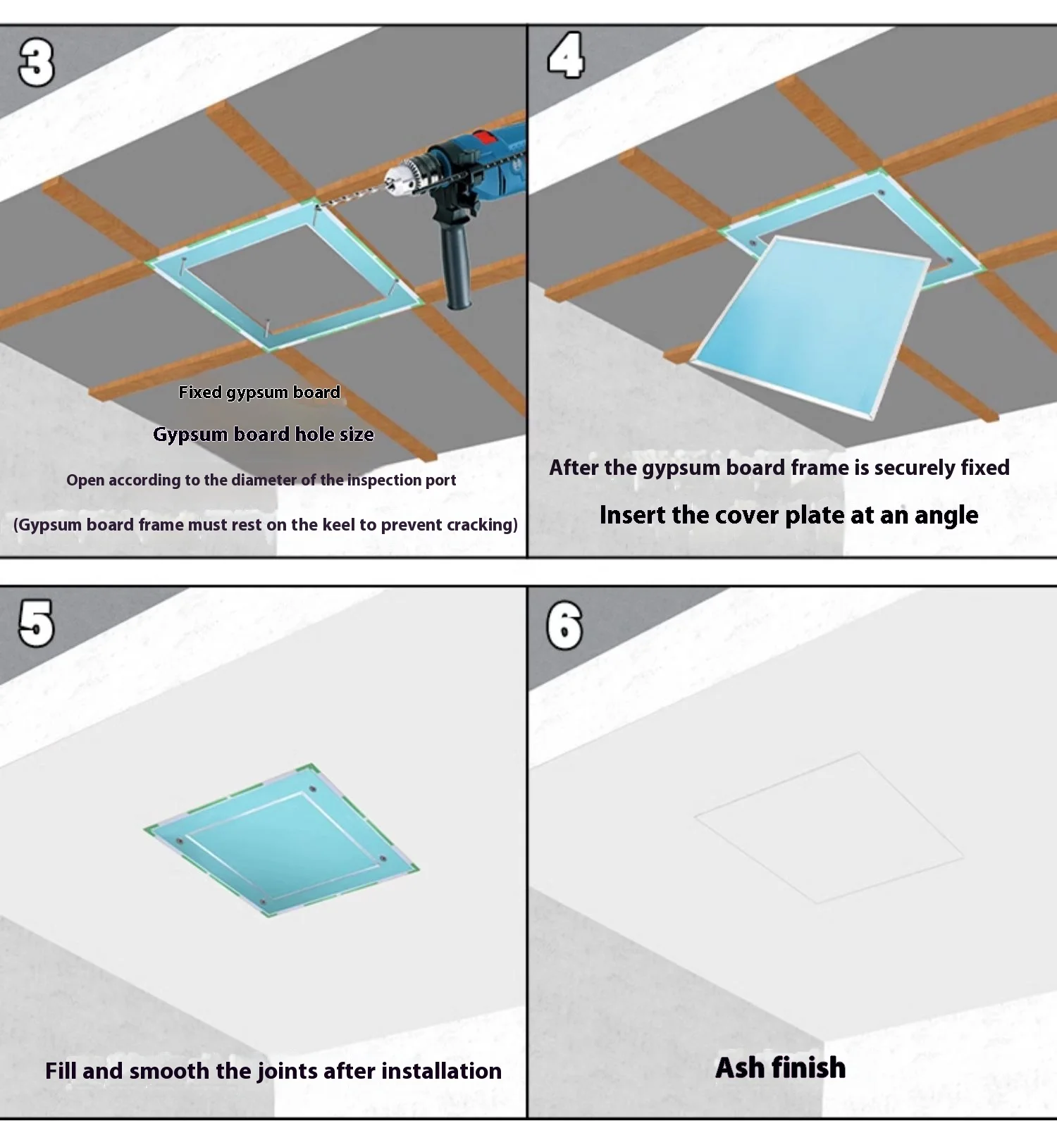 Modern Design Concealed Access Gypsum Plasterboard Access Cover Plate ...