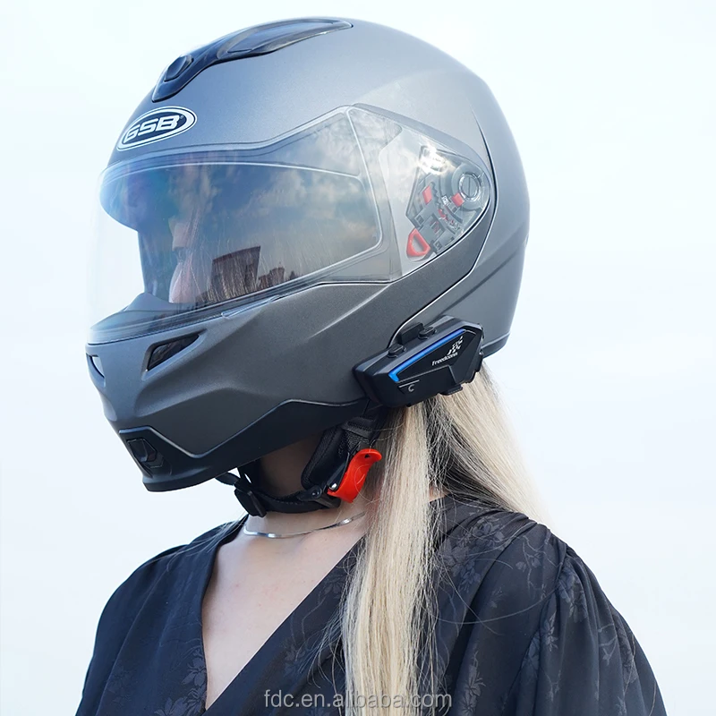 Fx Mesh Bluetooth Intercom Helmet With Ai Voice Assistant & 30hr Battery