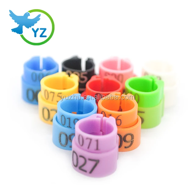 BLUE Plastic Pigeon Ring Open Ring with Inner Diameter 8mm Numbers 001 ...