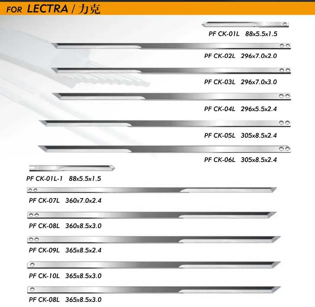 365x8.5x2.4mm CAD CAM Lectra Knife Textile Fabric Cutting Machine Blades