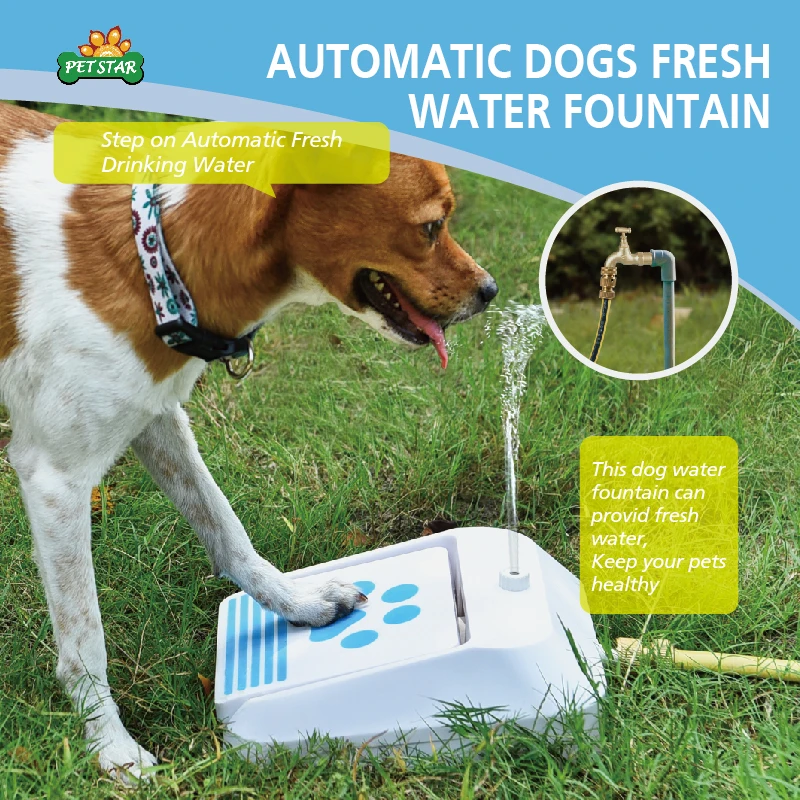 Petstar Automatic Pedal Pet Waterer Outdoor Pet Dog Drinking Water ...