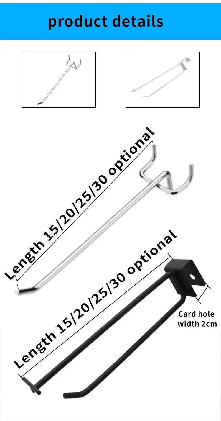 Guichang Hole Hole Plate Hook Supermarket Shelf Hole Plate Hook Three ...