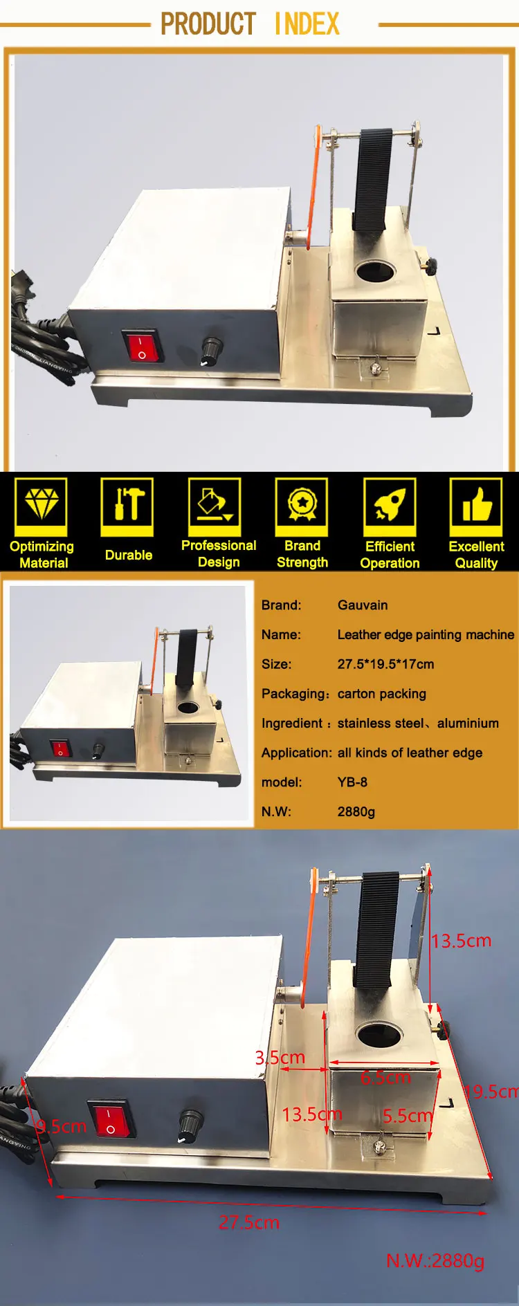 Single Side Electrical Leather Edge Painting Machine for Belts - Easy ...