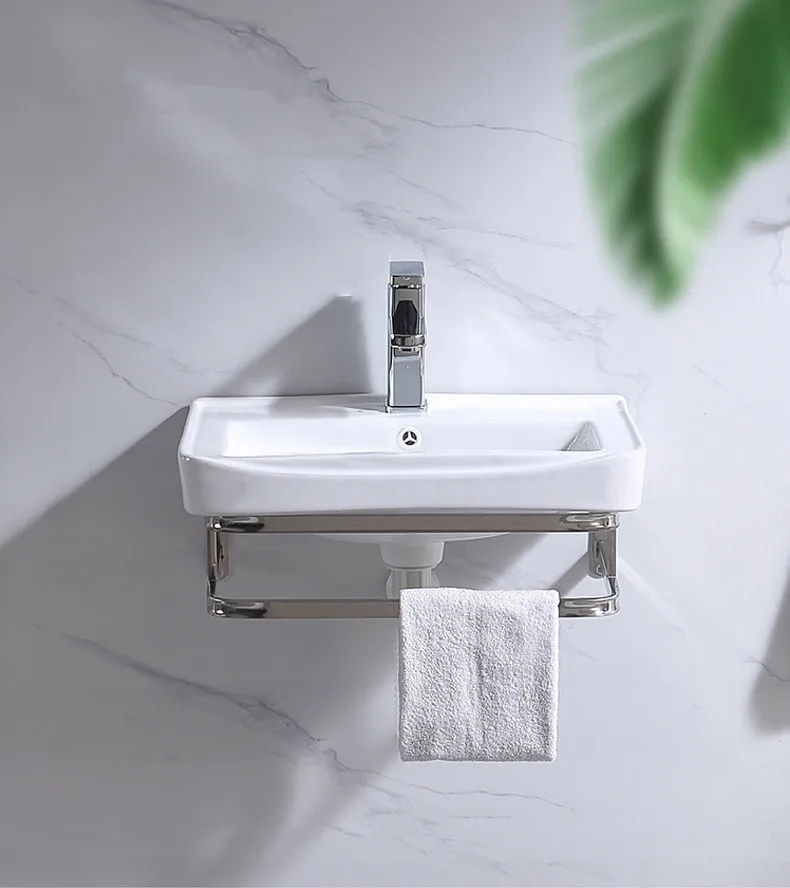 Simple Ceramic Washbasin Small Apartment Balcony Washbasin Hanging Wall ...
