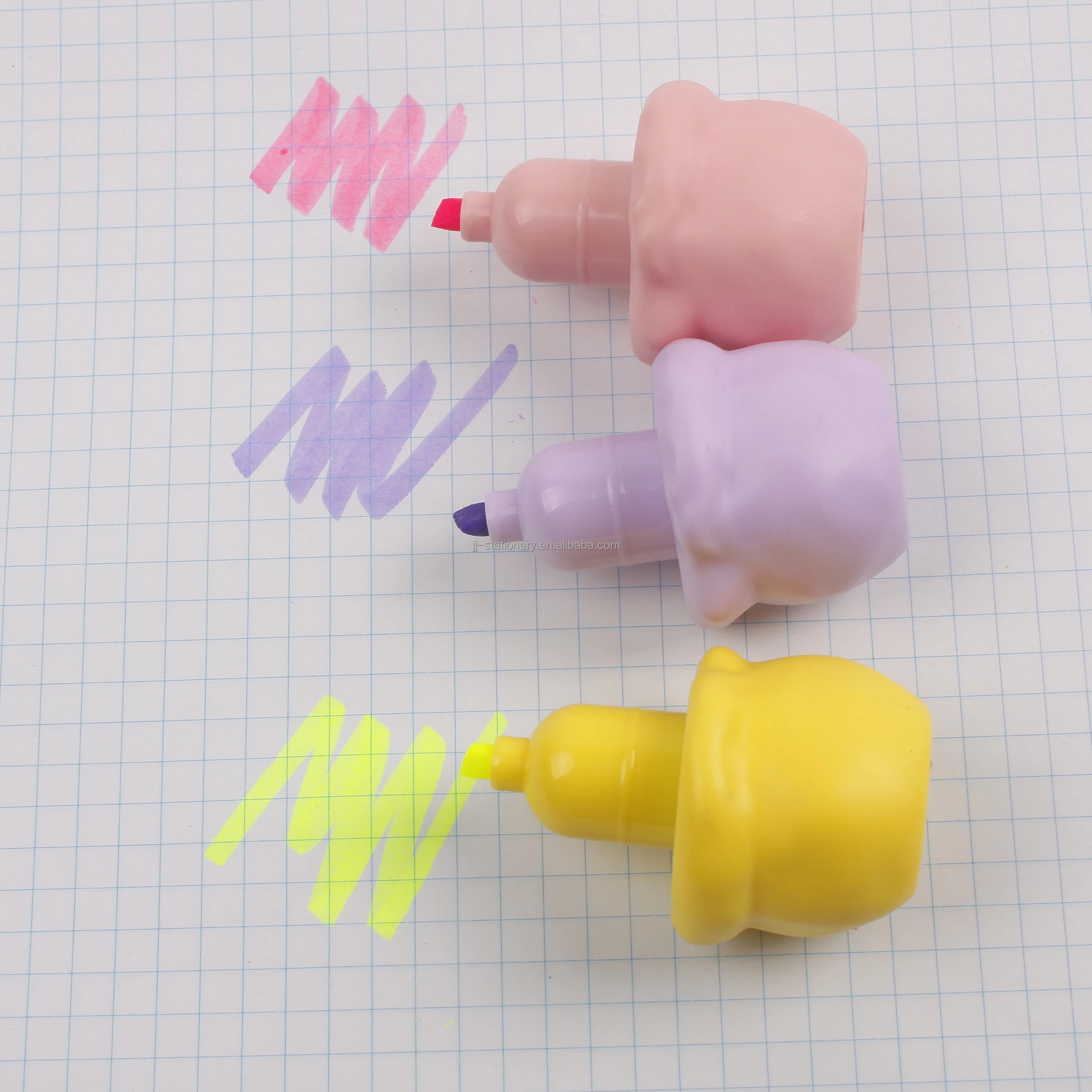 H-tone Stackable Highlighter Cute Animal Shape Cute Mini Highlighter ...