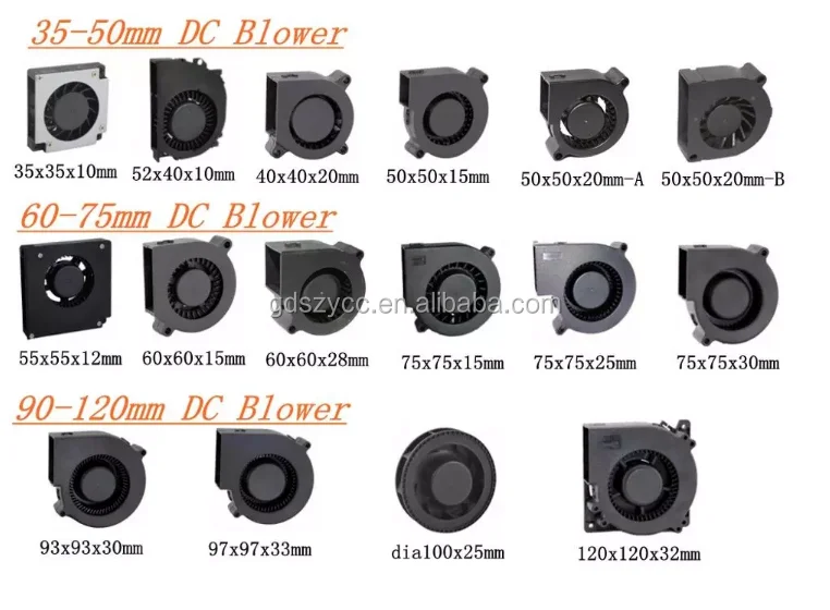 DC Motor Fan 5v 12v - High Speed Mini Electric Fan 30x30x7mm