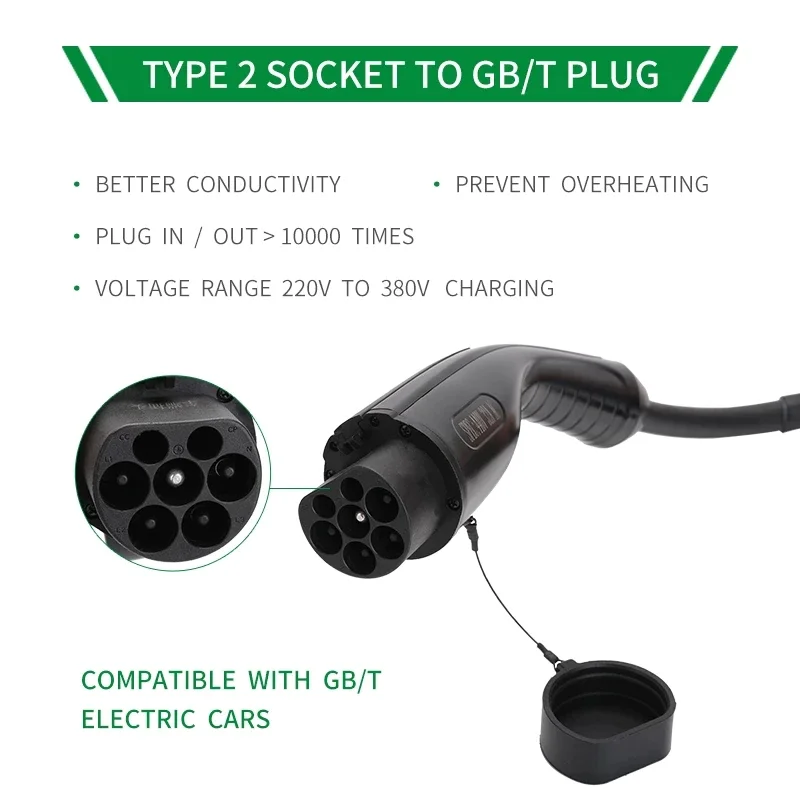 Gbt Ev Charging Adapter Use For Charging Gb/t Electric Car On Iec 62196 ...