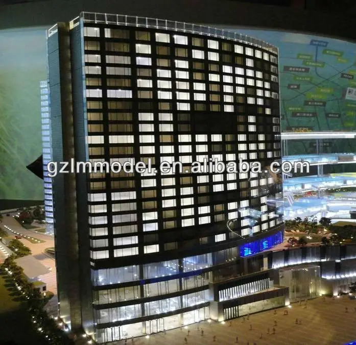 Modelo de escala de edificio arquitectónico comercial personalizado ...