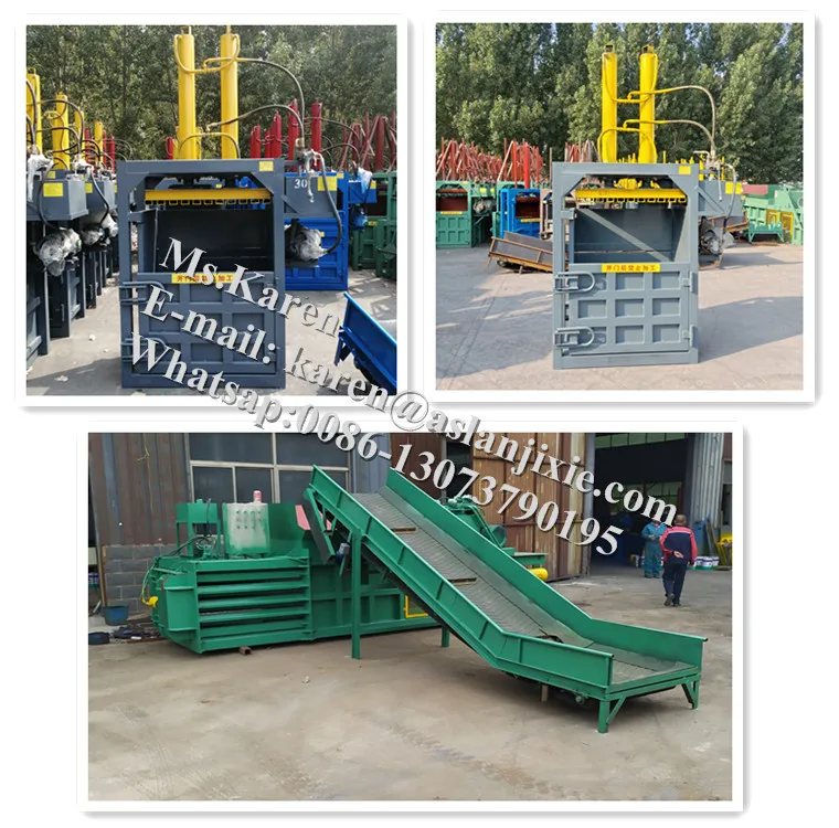 Compactador de botellas de plástico hidráulico vertical, máquina de ...