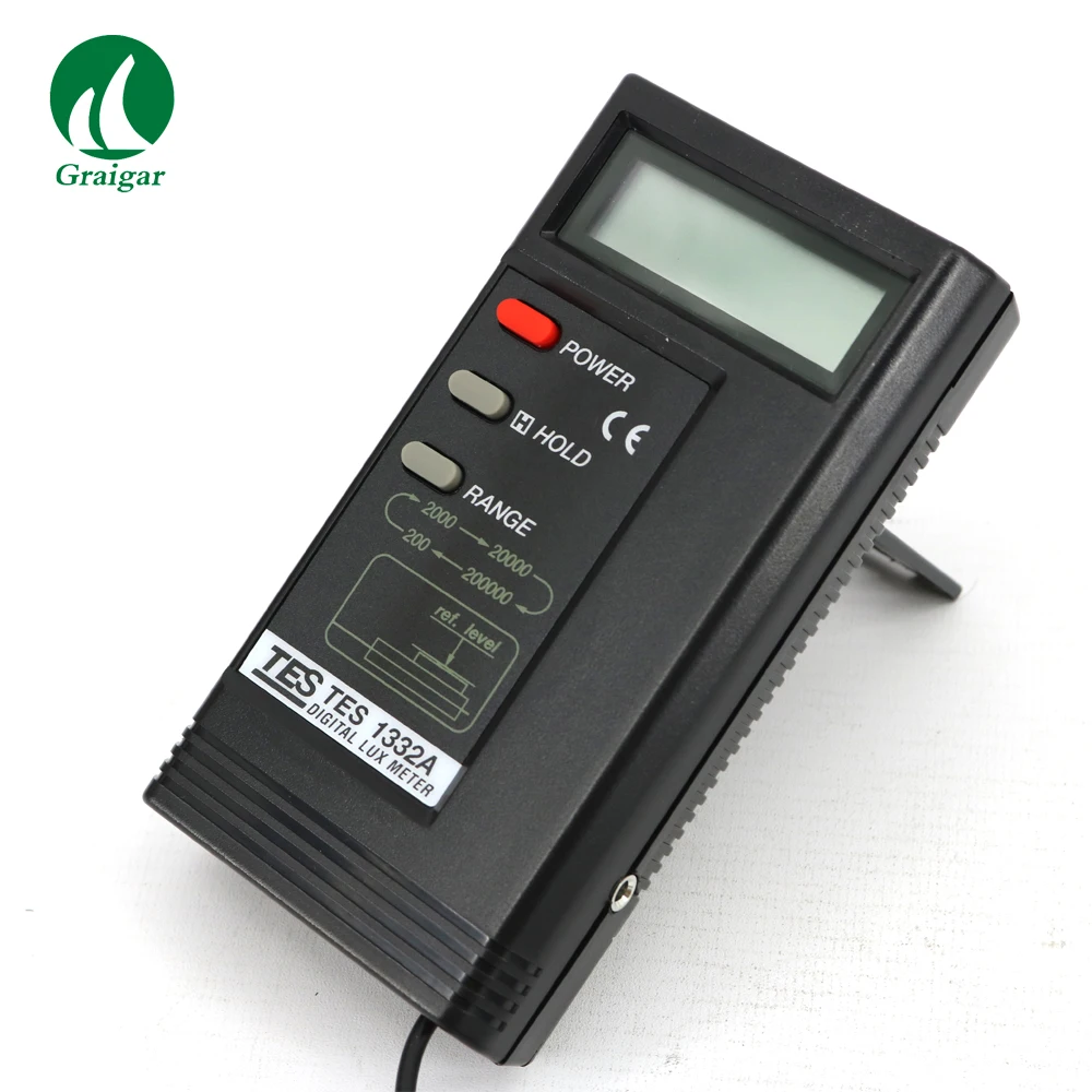 TES-1332A Digital Lux Meter with LCD Display Range 20/200/2000/20000 ...