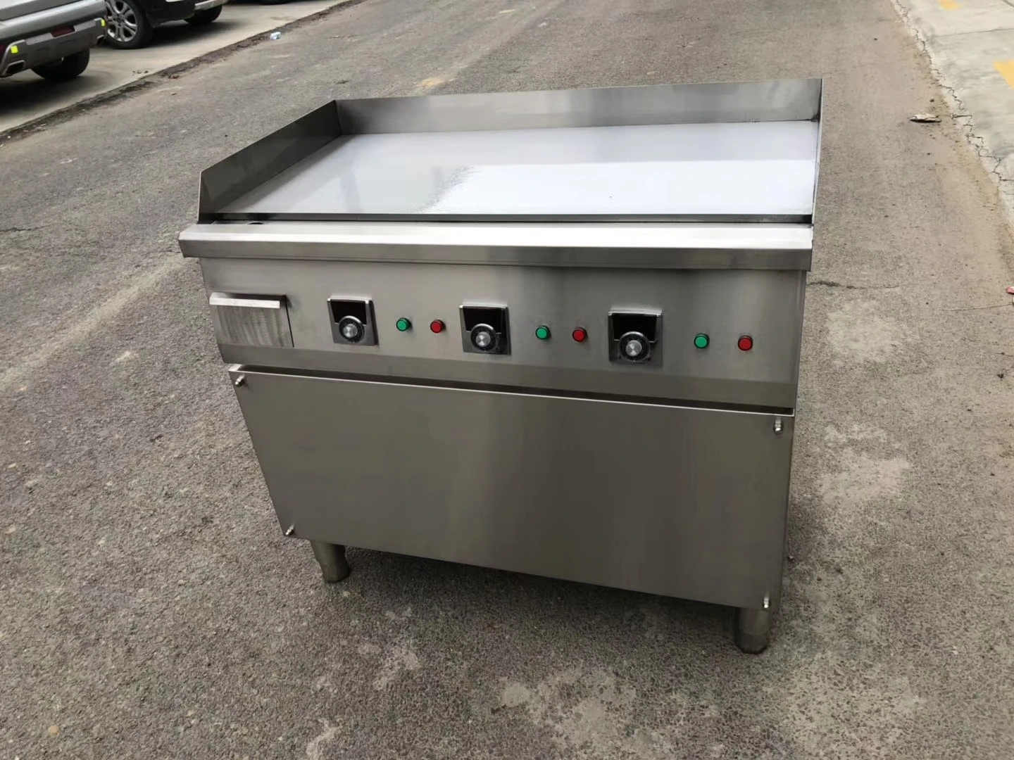 Stainless Steel Industrial Large Griddle Half Griddle And Half Grill ...