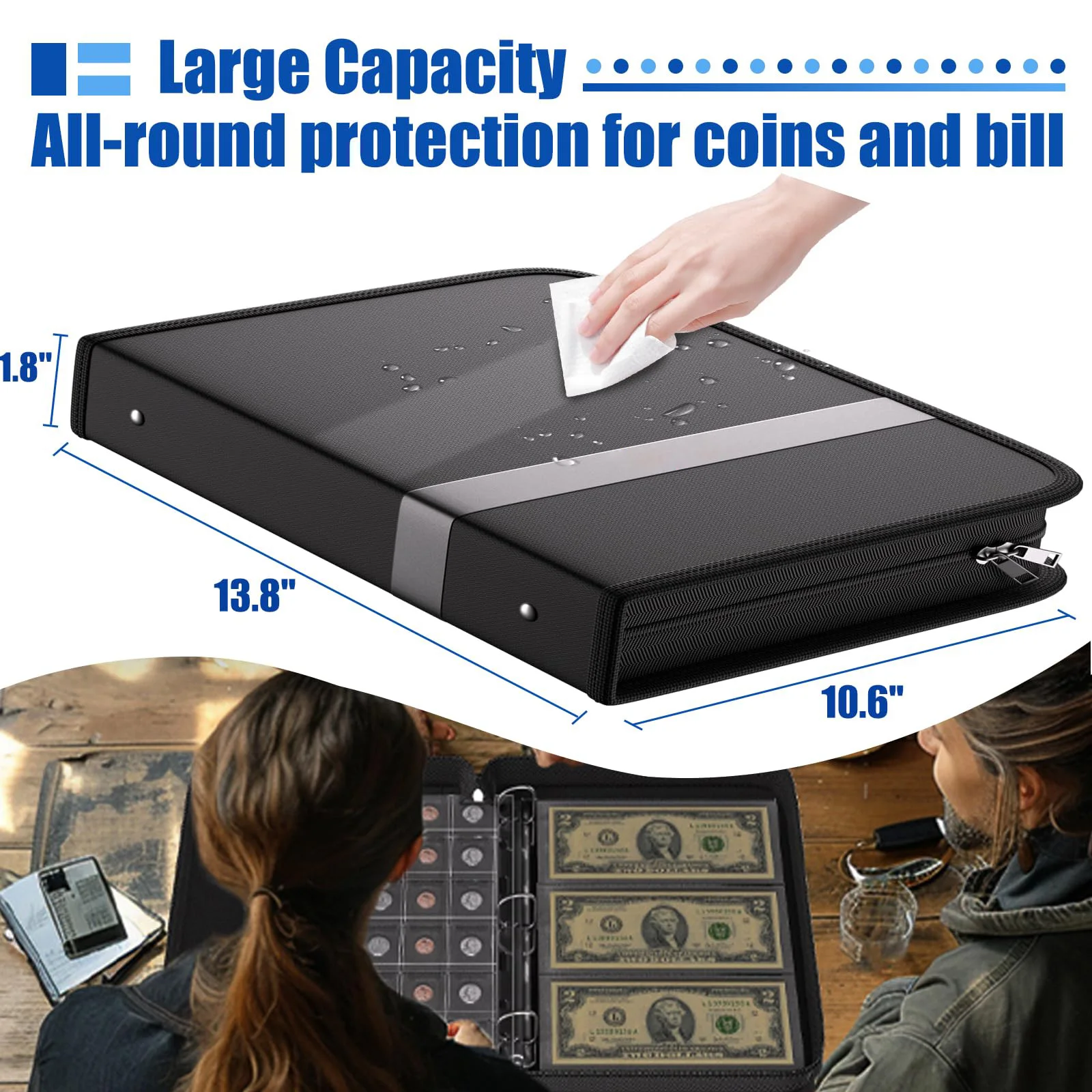 YIHUAXING Fireproof Coin Album - Secure Your Collection