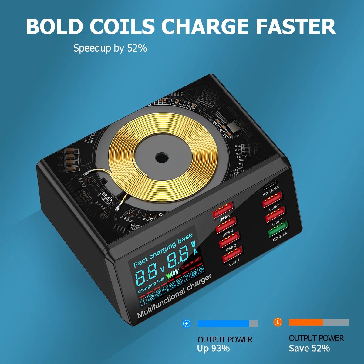 3c,Ce,Emc,Fcc,Rohs Certified Multifunctional Pd Wireless Fast Charger ...