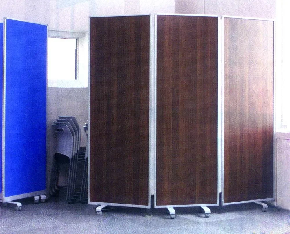 3 Panel Mobile Folding Wood Partition Wall For Conference Room,Banquet ...