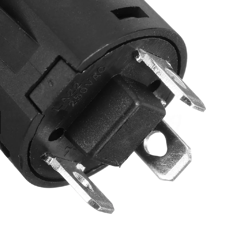 22mm LED Autolock Power Push Button - Self-Locking Switch