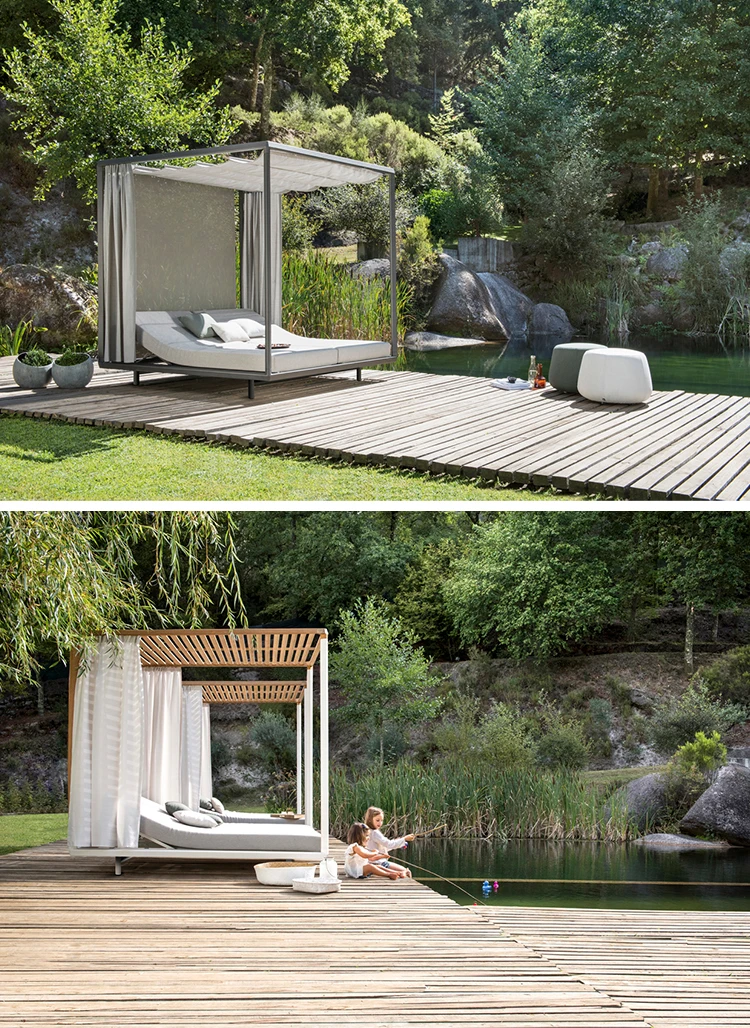 Hotel Big Canopy Sun Bed - Waterproof Outdoor Daybed