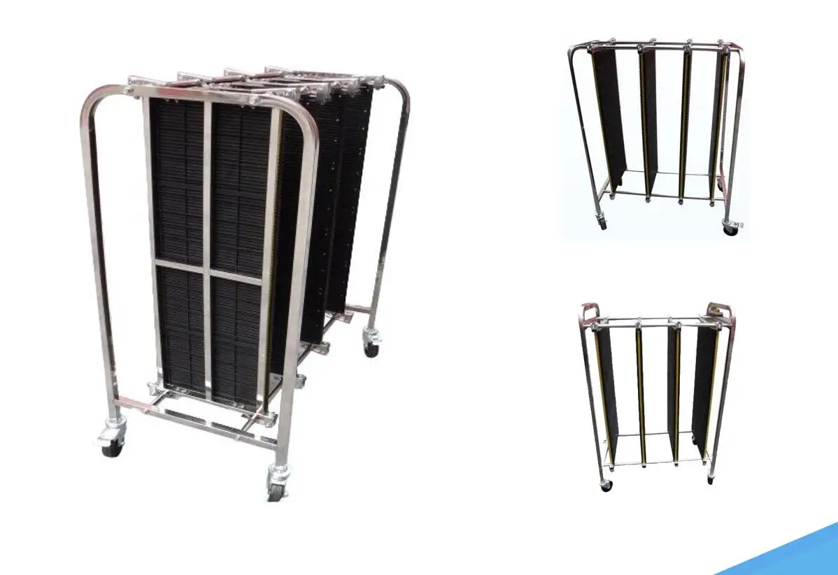 ALLESD Adjustable ESD PCB Storage Trolley Cart Turnover Rack Stainless ...
