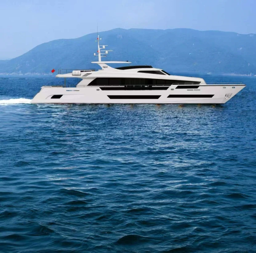112ft Luxury Premium Diesel Fuel Type Fiberglass Cabin Cruiser Yacht ...
